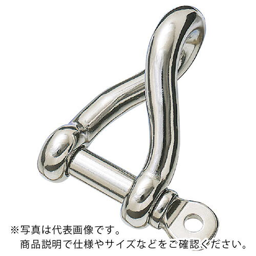 特長：90度ひねっているので角度を変えることができます。用途：チェーン・ワイヤ・ロープ等の連結や、端末の金具のジョイントに。仕様：使用荷重(kN)：0.88ねじ径：M5B(mm)：10D(mm)：5L(mm)：23.5d(mm)：10材質／...