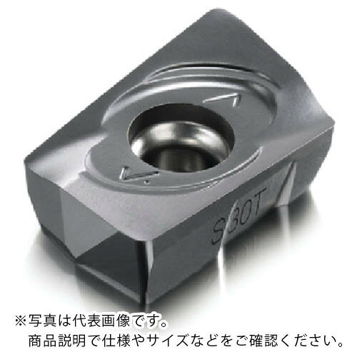 特長：高能率肩削り（ショルダー）カッター用チップです。信頼性の高いカッター性能によりトラブルのないフライス加工を実現します。刃先が正確なネジレ設計になっているため、精密研磨のソリッド工具に限りなく近い寸法精度が得られます。用途：正面フライス...