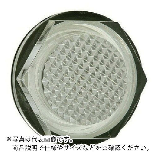 特長：ネジ込み取付け仕様：外径(mm)：22厚さ(mm)：14.5二面幅寸法(mm)：19取付ねじ径：G3/8ねじ長さ(mm)：7.5耐熱温度(℃)：-30〜110材質／仕上：本体：特殊透明ポリアミド(PA-T)窓：特殊透明ポリアミド(PA...