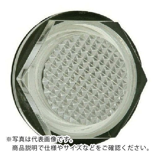特長：ネジ込み取付け仕様：外径(mm)：31.5厚さ(mm)：19.5二面幅寸法(mm)：27取付ねじ径：G3/4ねじ長さ(mm)：10.5耐熱温度(℃)：-30〜110材質／仕上：本体：特殊透明ポリアミド(PA-T)窓：特殊透明ポリアミド...