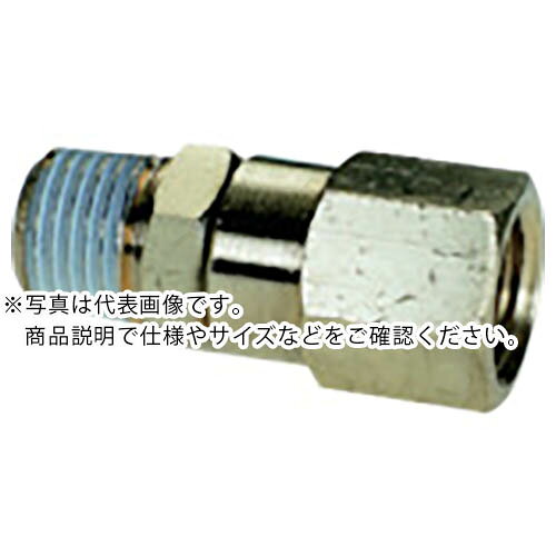 特長：中間に取付けてホースなどのヨリ戻しを行えます。オネジ部はシール加工をしてシールテープが不要です。用途：各種エア配管仕様：接続口径D1：Rc3/8接続口径D2：R3/8使用流体：圧縮空気使用圧力(MPa)：1六角対辺(mm)ナット：21...