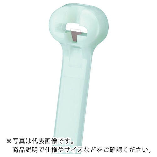 特長：ロック部の爪に経年変化の少ないSUS316を使用しています。ステンレスのロック爪は長時間の使用や環境の変化にも強い特性を持ちます。用途：ケーブルなどの結束に。仕様：色：ナチュラル幅(mm)：4.7長さ(mm)：203厚さ(mm)：1....