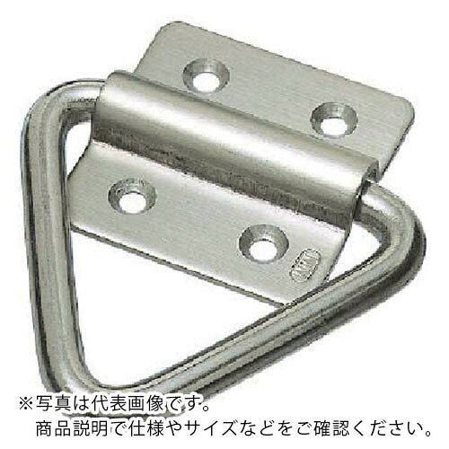 特長：リング部分が倒れるので、不使用時に邪魔になりにくいです。用途：壁面・床面・柱等に設置し、チェーン・ワイヤ・ロープの端末金具として。仕様：使用荷重(kN)：0.10A(mm)：40D1(mm)：1.5L(mm)：33H(mm)：7.5L...