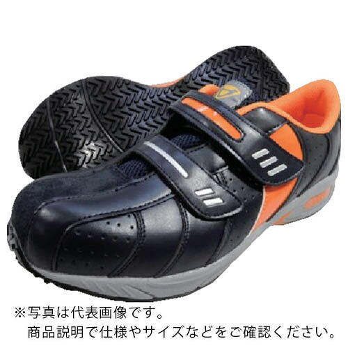 特長：つま先ワイドで履き心地良好です。スポーツスニーカーのような履き心地です。耐滑性(グリップ力)区分5に適合しています。水・油などのある床面で滑りにくいです。用途：建築業、運送業、倉庫業などに。仕様：寸法(cm)：24.5色：ネイビー足幅...