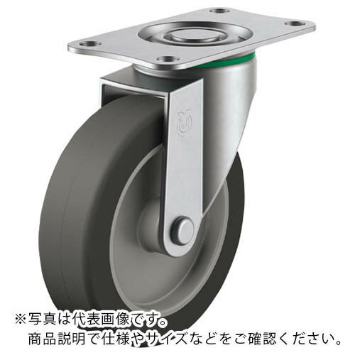 特長：耐水性・耐食性に優れたオールステンレス製金具を使用しています。軽量で床面を汚しにくいエラストマー車輪を使用しています。用途：オールステンレス製食品台車、薬品台車、ワゴンなどに。仕様：許容荷重(daN)：30許容荷重(kgf)：30車輪...