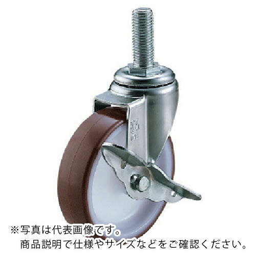 特長：高級感のあるクロムメッキ仕上げで装飾性に優れます。耐油性、耐摩耗性に優れたウレタン車輪を使用しています。厨房機器やワゴン等で広く使用されています。用途：ラック、ワゴンなどに。仕様：許容荷重(daN)：60許容荷重(kgf)：61.2車...