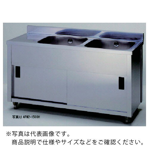 特長：戸びらレール部に水抜き溝が有りますので洗っても水がたまりません。用途：工場研究所仕様：間口(mm)：1200奥行(mm)：600高さ(mm)：800バックガード寸法：40×90二槽水切キャビネットシンク右水槽BG付オールステンレスSU...