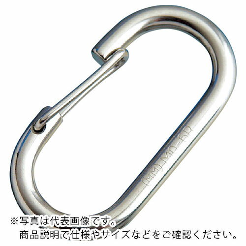 特長：シンプルな形状で、引っかかる部分がないため、ロープの傷みを防ぎ、手軽に使用できます。用途：チェーン・ワイヤ・ロープなどの連結や、端末の金具のジョイントに。仕様：使用荷重(kN)：0.54D(mm)：9L(mm)：59S(mm)：17W...