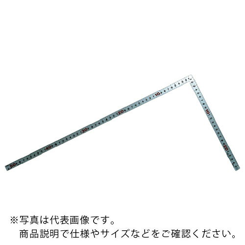 特長：角が薄く平たいので細かい材料にもピタリと張り付き、ケガキやすく測りやすくなっています。外側基点の内側目盛が付いています。用途：長さの測定、直角の確認やケガキ作業に。仕様：長辺(mm)：520短辺(mm)：260幅(mm)：15厚さ(m...