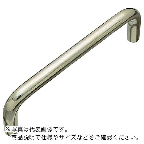 特長：ステンレスの素材感が美しい鏡面仕上げの取手です。用途：機械等の取手に使用が多く、各種設備などの取手に使用します。仕様：P(mm)：188H(mm)：50D(mm)：12B(mm)：10L(mm)：200使用荷重(kN)：0.74ねじ径...