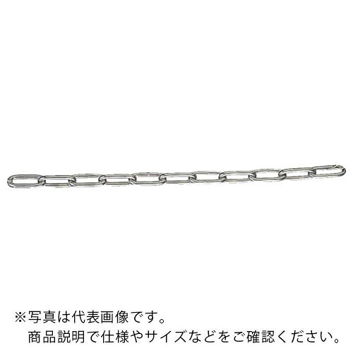 特長：ステンレス製でさびにくく、耐久性に優れます。用途：駐車場・公園・歩道等の様々な施設・設備の出入り口や間仕切りとして。仕様：全長(m)：5使用荷重(kN)：0.59線径d(mm)：2.5内長P(mm)：14内幅W(mm)：4.5ISO9...