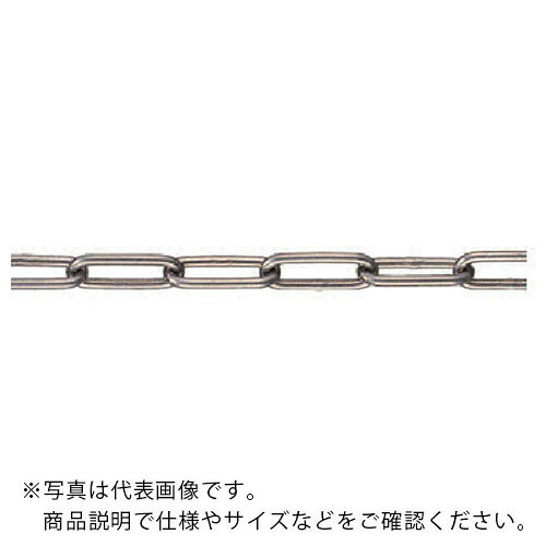 特長：軽くて強く、耐食性に優れています。用途：装飾用チェーンとして仕様：使用荷重(kN)：2.45d(mm)：5P(mm)：33W(mm)：8.5材質／仕上：材質：チタン仕上げ：バレル研磨仕上げ　●代表画像について 商品によっては、代表画像...