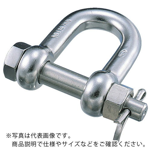 特長：ワリピンが付いているので、ナットが外れにくくなっています。用途：チェーン・ワイヤ・ロープ等の連結や、端末の金具のジョイントに。仕様：ねじ径：M10使用荷重(kN)：5.88B(mm)：20D(mm)：10L(mm)：40d(mm)：2...