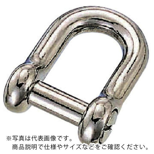 特長：ネジシャックルのピンの出っ張り（摘む部分）を除いているので、ロープ等がひっかかりません。用途：チェーン・ワイヤー・ロープ等の連結金具として、また端末の金具のジョイントに。仕様：ねじ径：M2使用荷重(kN)：0.10B(mm)：4D(m...