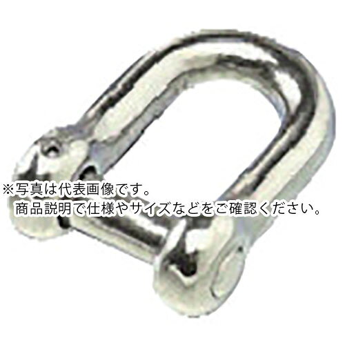 特長：ピンの上から六角穴付き止めネジ（ホロネジ）でロックするので、ピンが緩みにくくなっています。沈みタイプのシャックルなので、ロープ等がひっかかりません。用途：チェーン・ワイヤー・ロープ等の連結金具として、また端末の金具のジョイントに。金具...