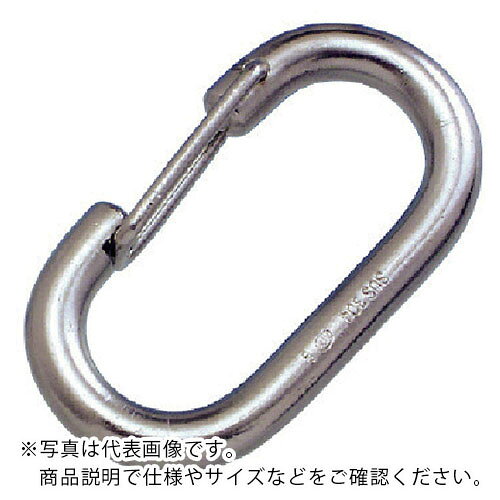 特長：シンプルな形状のフックです。用途：チェーン・ワイヤ・ロープなどの連結や、端末の金具のジョイントに使用します。仕様：使用荷重(kN)：0.15D(mm)：4L(mm)：30S(mm)：7W(mm)：10R(mm)：3.5材質／仕上：材質...