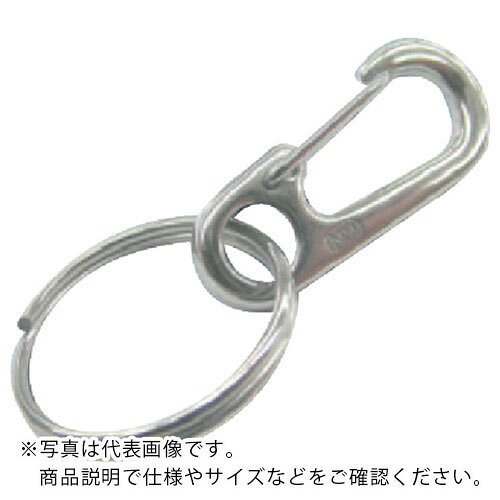 特長：二重リンクが付いているので、閉じた相手にも取り付けやすいです。SUS316で、耐食性に優れます。用途：産業機械関連、工具などの脱落防止用の補助金具として。仕様：D(mm)：1.4L(mm)：34W(mm)：15d(mm)：6L2(mm...