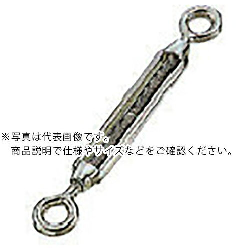 特長：枠を回転させると、ゆるめたり、締めたりすることができます。用途：ワイヤロープの張り具合の調節に。仕様：ねじ径：W1/2使用荷重(kN)：6.86L(mm)：200A(mm)：100W(mm)：34B(mm)：160d(mm)：19D(...