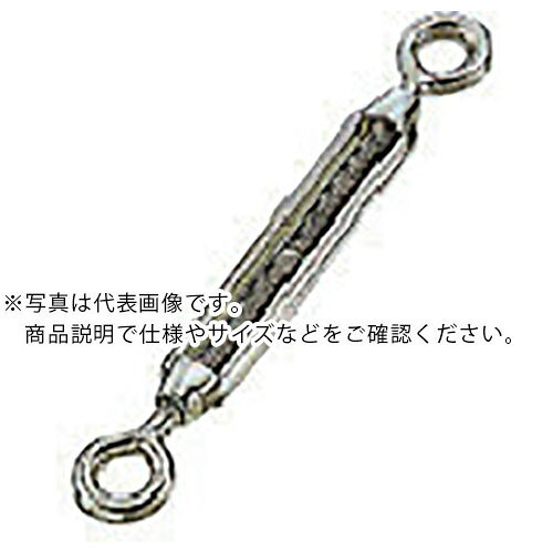 特長：枠を回転させると、ゆるめたり、締めたりすることができます。用途：ワイヤロープの張り具合の調節に。仕様：ねじ径：W1/4使用荷重(kN)：1.96L(mm)：90A(mm)：45W(mm)：19B(mm)：74d(mm)：10D(mm)...