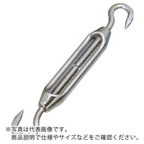 特長：枠を回転させると、ゆるめたり、締めたりすることができます。用途：ワイヤロープの張り具合の調節に。仕様：ねじ径：W1/4使用荷重(kN)：0.78L(mm)：90A(mm)：45W(mm)：19B(mm)：75S(mm)：9L1(mm)...