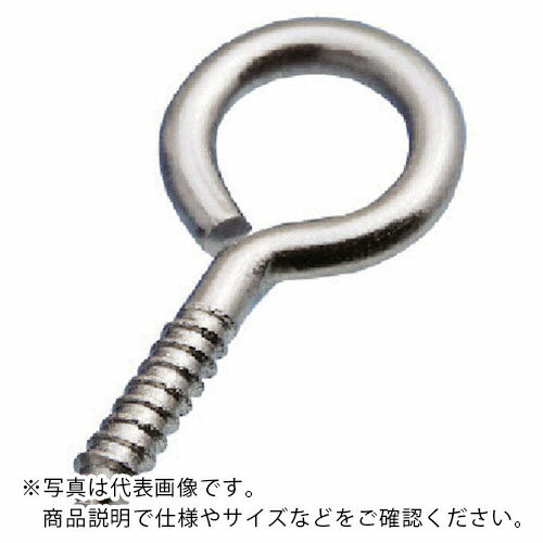 特長：直接木製の壁面などにねじ込めます。用途：木製の壁面・床面・柱等に設置し、ヒモ・ロープ・ワイヤー等の壁面金具として使用。仕様：D(mm)：3.5L(mm)：40W(mm)：12B(mm)：15材質／仕上：材質：ステンレス(SUS304)...
