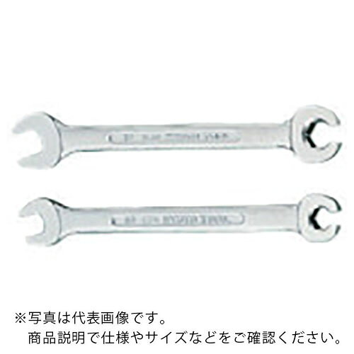 特長：口径部は5点が接する形状のため、確実にナットを回すことができます。ブレーキパイプ用めがねレンチとスパナを組み合わせたレンチです。用途：ブレーキパイプ、フレアナットの締緩作業に。仕様：ブレーキパイプ用めがねレンチセット［MZ11　2本組...