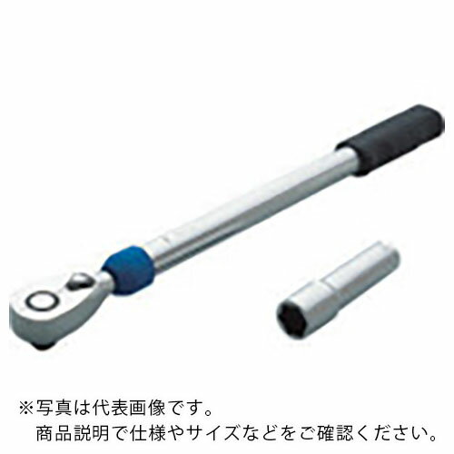 特長：メーカー指定トルク別専用設計で精度の高いトルク管理が可能です。全長はタイヤと手が干渉しない最適な長さに設定しています。ラチェットヘッド（36枚ギア）の採用で、作業時間が短縮できます。用途：ホイールナット用トルクレンチ仕様：差込角(mm...