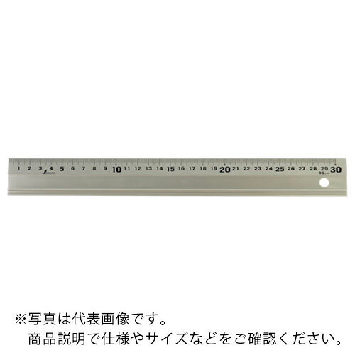 特長：カッティング面より高いカッターの刃が滑っても乗り越えにくい危険防止壁付です。高級感あるカラーアルマイト仕上げです。用途：長さの測定に。溝引きに。カッティング用に。仕様：全長(mm)：310幅(mm)：35厚さ(mm)：5呼び寸法(mm...