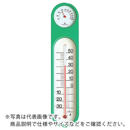 特長：健康管理や省エネに役立ちます。用途：温度と湿度の測定に。仕様：測定温度範囲(℃)：-30〜50温度最小表示(℃)：2幅(mm)：67奥行(mm)：19高さ(mm)：295色：オーバルグリーン測定湿度範囲(%RH):30〜80湿度最小表...