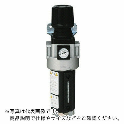 特長：エアフィルターとエアレギュレータを一体化し、コンパクトにまとめた機器です。圧力が0.05MPaになると自動にドレンを排出します(オートドレンなしの場合)。圧力計、ブラケット付きです。用途：圧縮空気のゴミ・水分を除去し、圧力を調整しする...