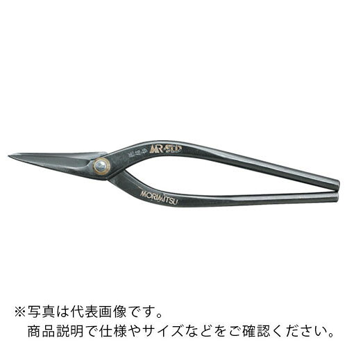 特長：砂鉄系ハガネ日立安来SLD鋼を刃に使用しています。刃の厚みを細く仕上げて切断面の歪を押さえています。表面はクロニッケルメッキ仕上げです。本職用銅板用金切鋏になります。用途：板金加工用本職鋏。仕様：全長(mm)：220刃長(mm)：55...