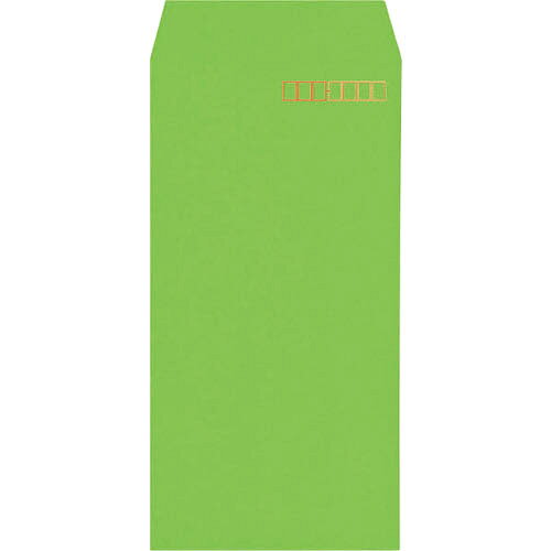 特長：色鮮やかなカラークラフト封筒です。用途：A4書類（297×210）を三つ折り（210×99）・A5書類（148×210）を二つ折り（210×74）の封入に最適。仕様：タイプ：長形3号色：グリーン縦(mm)：235横(mm)：120〒枠...
