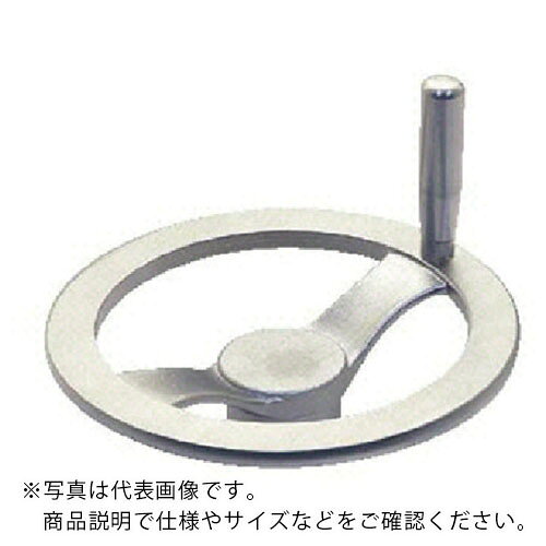 特長：めねじ貫通穴（めねじサイズ：20mm）加工品です。オールステンレス製で耐食性に優れています。食品機械、洗浄機等に最適です。仕様：ハンドル径(mm)：200ハンドル　ステンレスツースポークハンドル車(加工付)材質／仕上：SCS13(SU...