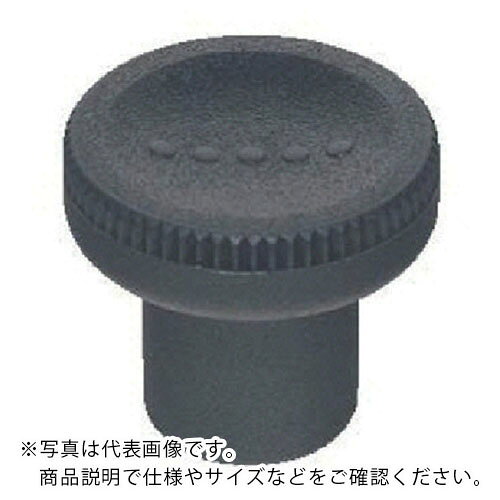 仕様：ねじ径：M8×1.25ねじ深さ(mm)：12ノブ高さ(mm)：22.5外径(mm)：25材質／仕上：ノブ：ポリアミド つや消しブラックメネジ：黄銅(C3604B)注意：高温または多湿の条件下でご使用の場合は、樹脂の材料特性を劣化させる...