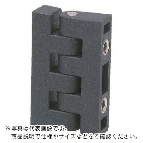 仕様：エンプラマシナリーヒンジ材質／仕上：本体：ポリアミド つや消しブラックピン：SUS303メネジ：黄銅(C3604B) ニッケルメッキ注意：高温または多湿の条件下でご使用の場合は、樹脂の材料特性を劣化させる恐れがあります。北海道・沖縄運...