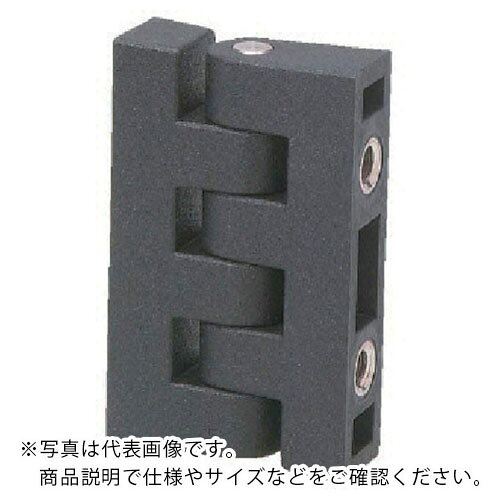 仕様：エンプラマシナリーヒンジ材質／仕上：本体：ポリアミド つや消しブラックピン：SUS303メネジ：黄銅(C3604B) ニッケルメッキ注意：高温または多湿の条件下でご使用の場合は、樹脂の材料特性を劣化させる恐れがあります。北海道・沖縄運...