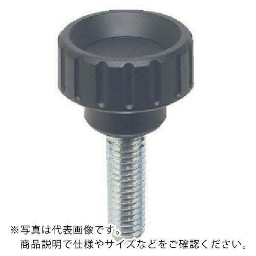 特長：外周のくぼみが操作性を向上させます。インサートにSUSを用いた完全防錆品で食品機械、衛生機器に最適です。仕様：外径(mm)：20ノブ高さ(mm)：16ねじ径：M5×0.8ねじ長さ(mm)：16材質／仕上：ノブ：ポリアミド つや消しブラ...