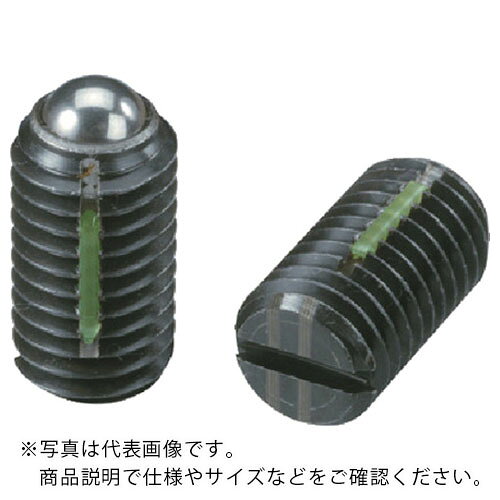 特長：ネジ部本体にスプリングを内蔵し、押し圧によってボールをストロークし位置決めします。ロングロックが緩み防止になります。仕様：荷重(N)：12.0〜22.0ストローク(mm)：0.8ボール径(mm)：2.5ねじ径：M4×0.70本体長さ(...