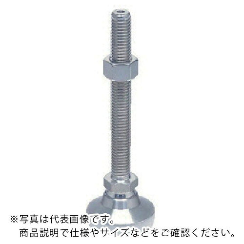 特長：スイベル構造で傾斜した状態でも11000Nの荷重に耐えられます。硫黄物の含有量が少ない為、医療機器、食品関係の装置等の衛生面や腐食の心配される場所に適しています。パッド底のポリアセタールにより機械接地面と機械を電気的に絶縁します。仕様...