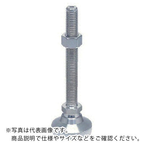 特長：スイベル構造で傾斜した状態でも16000Nの荷重に耐えられます。硫黄物の含有量が少ない為、医療機器、食品関係の装置等の衛生面や腐食の心配される場所に適しています。パッド底のポリアセタールにより機械接地面と機械を電気的に絶縁します。仕様...
