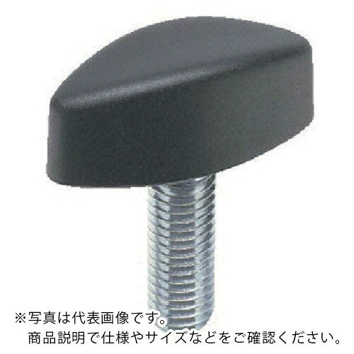 特長：T字型ですので力のかかりやすい小型ノブです。仕様：ロッキングキー材質／仕上：ノブ：ポリアミド(ガラス繊維強化) ブラックオネジ：SUM22L 亜鉛メッキ注意：高温または多湿の条件下でご使用の場合は、樹脂の材料特性を劣化させる恐れがあり...