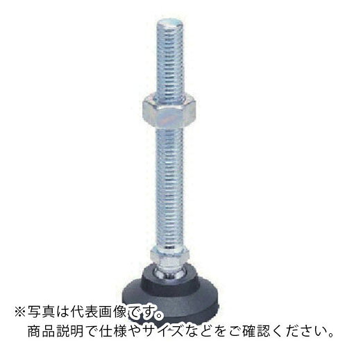 特長：スイベル構造で傾斜した状態でも10000Nの荷重に耐えられます。パッドは耐水・耐食性に優れたエンプラ製です。コンパクトな設備に最適です。ラバー付きです。硫黄物の含有量が少ない為、医療機器、食品関係の装置等の衛生面や腐食の心配される場所...
