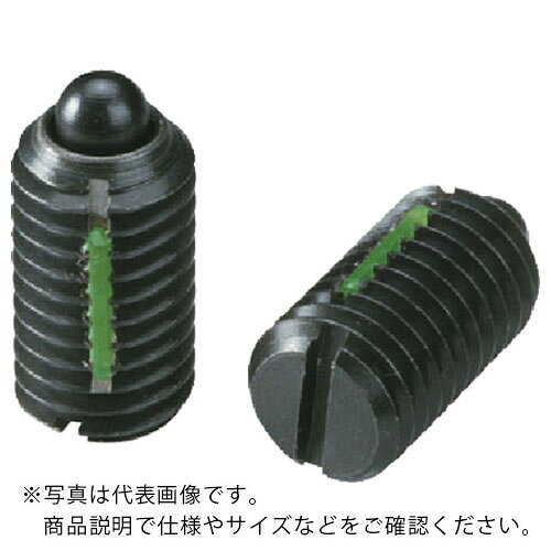 特長：全長が短く狭いスペースに取り付け可能です。ロングロックが緩み防止になります。仕様：ショートプランジャー材質／仕上：本体：SUM22L 黒染めコイルバネ：SWPAセンターピン：SUM22L HRC56〜60ロングロック：ポリアミド注意：...