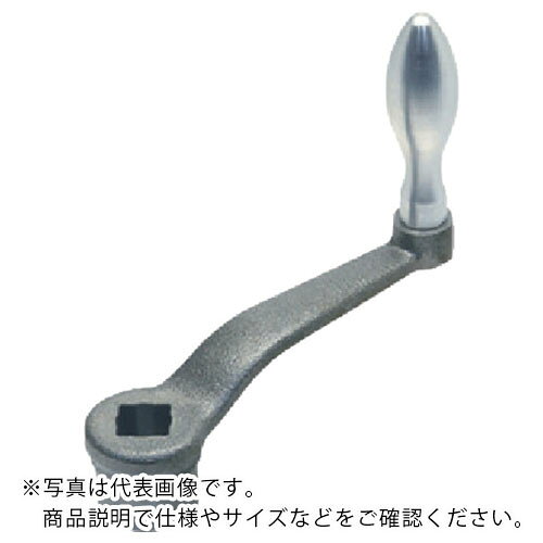 仕様：ハンドル長(mm)：100クランク部長さ(mm)：200取付穴(mm)：22ハンドル取付径:M12×1.75クランク高さ(mm):50材質／仕上：FCD450 防錆油塗装注意：握りは別売品です。ボスの外周と端面は機械加工されています。...