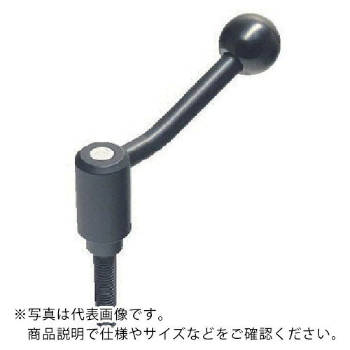特長：ネジ径が太く、レバーも長いので、小さな力で大きな締付力を得られます。仕様：テンションレバー材質／仕上：本体：SUM22L 粉体塗装 ブラックネジ部：SUM22L 黒染めグリップ：フェノール樹脂 ブラック注意：北海道・沖縄運賃1500円...
