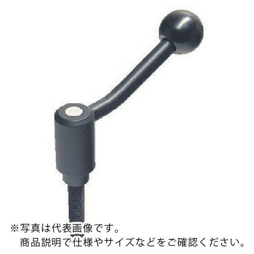 特長：ネジ径が太く、レバーも長いので、小さな力で大きな締付力を得られます。仕様：テンションレバー材質／仕上：本体：SUM22L 粉体塗装 ブラックネジ部：SUM22L 黒染めグリップ：フェノール樹脂 ブラック注意：北海道・沖縄運賃1500円...