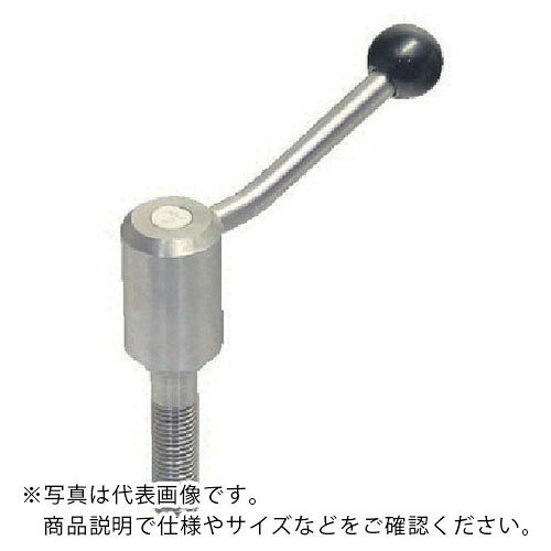 特長：ネジ径が太く、レバーも長いので、小さな力で大きな締付力を得られます。仕様：テンションレバー材質／仕上：本体：SUS303ネジ部：SUS303グリップ：フェノール樹脂 ブラック注意：北海道・沖縄運賃1500円　●代表画像について 商品に...