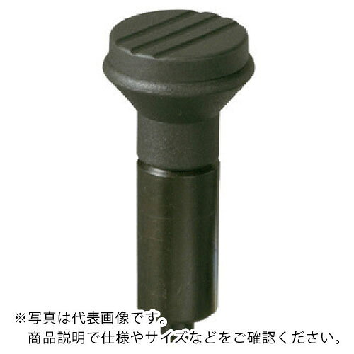 特長：ノブの操作でノーズがストロークし、位置決めします。仕様：インデックスプランジャー材質／仕上：本体：SUM22L 黒染めノブ：ポリアミド つや消しブラックコイルバネ：SWPAノーズ：SUM22L HRC58〜62注意：溶接または接着で取...