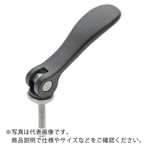 特長：一度適正な位置までねじ込めば、レバーを倒したり起こしたりする操作のみで、クランプ・アンクランプが行えます。仕様：カムレバー材質／仕上：レバー：アルミダイキャスト 黒色粉体塗装スラストワッシャー：ポリアミド(ガラス繊維強化) ブラックネ...