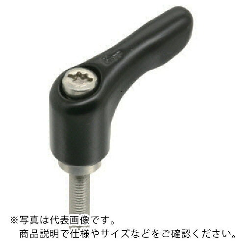 特長：半径(30mm)の回転でクランプできます。仕様：ミニクランプレバー(SUS製)材質／仕上：レバー：亜鉛ダイキャスト(ZDC1) 塗装 ブラックネジ部：SUS303注意：北海道・沖縄運賃1500円　●代表画像について 商品によっては、代...